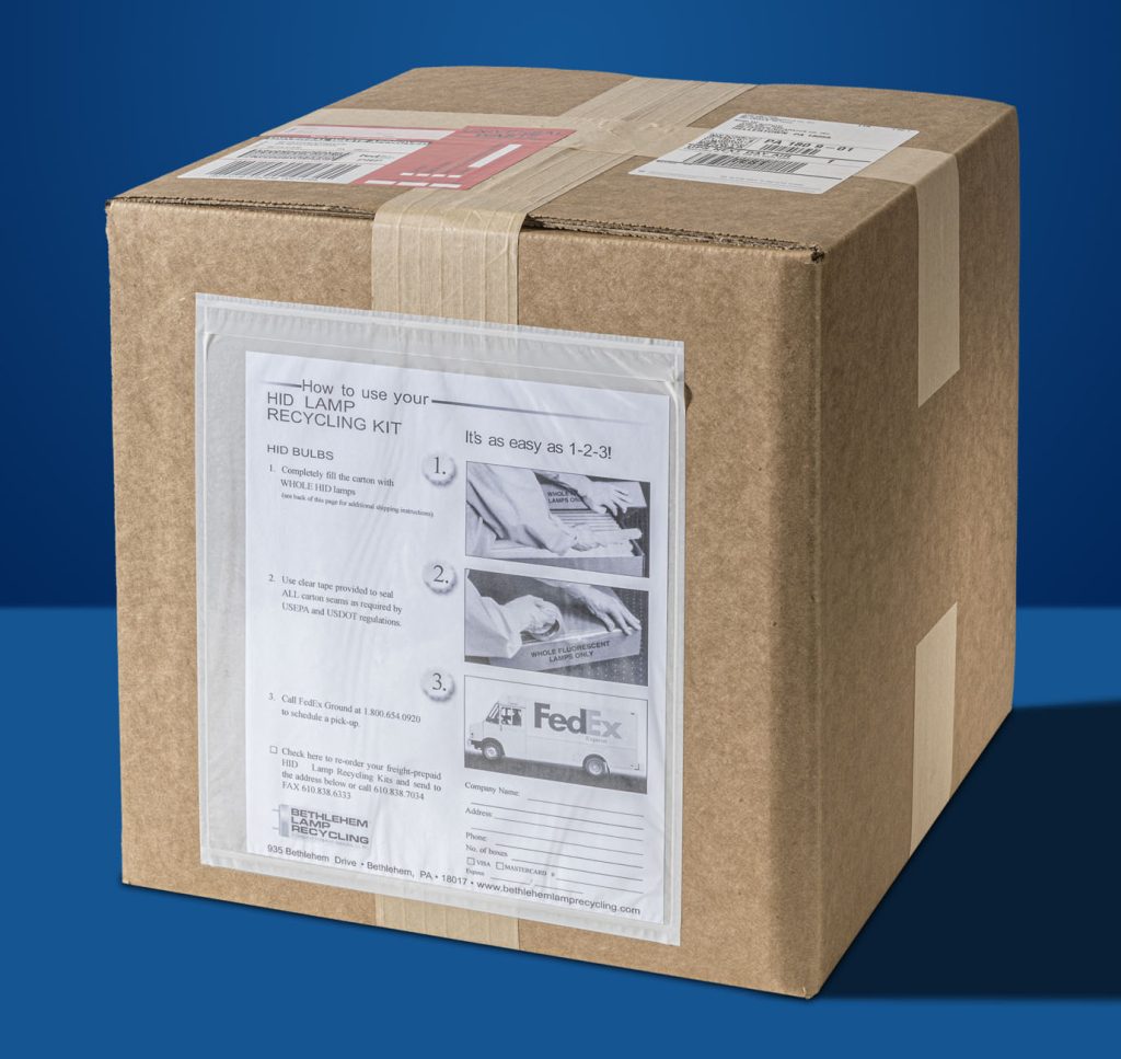 Prepaid HID Lamp Recycling Kit - Bethlehem Lamp Recycling